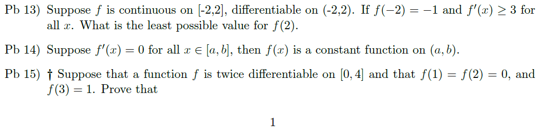 Solved = Pb 13) Suppose f is continuous on (-2,2], | Chegg.com