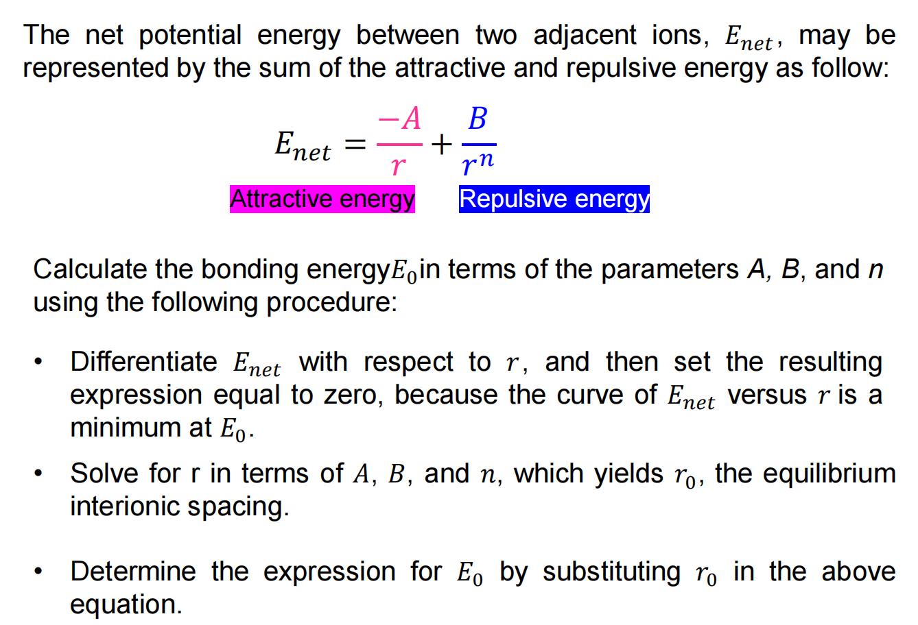 Solved The net potential energy between two adjacent ions, | Chegg.com