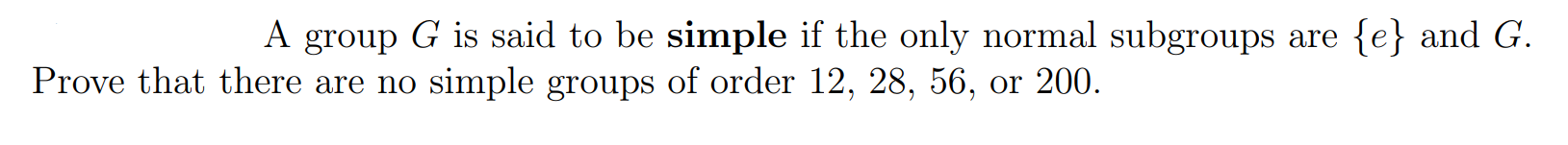 Solved A group G is said to be simple if the only normal | Chegg.com