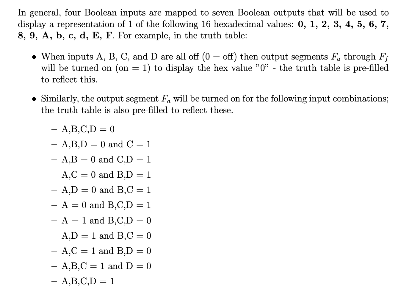 Solved The figure below shows the truth table for the | Chegg.com