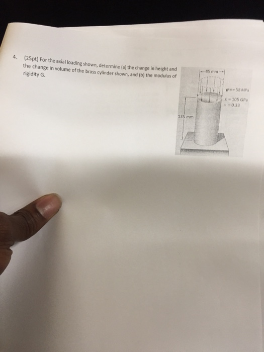 Solved (25pt) For the axial loading shown, determine (a) the | Chegg.com
