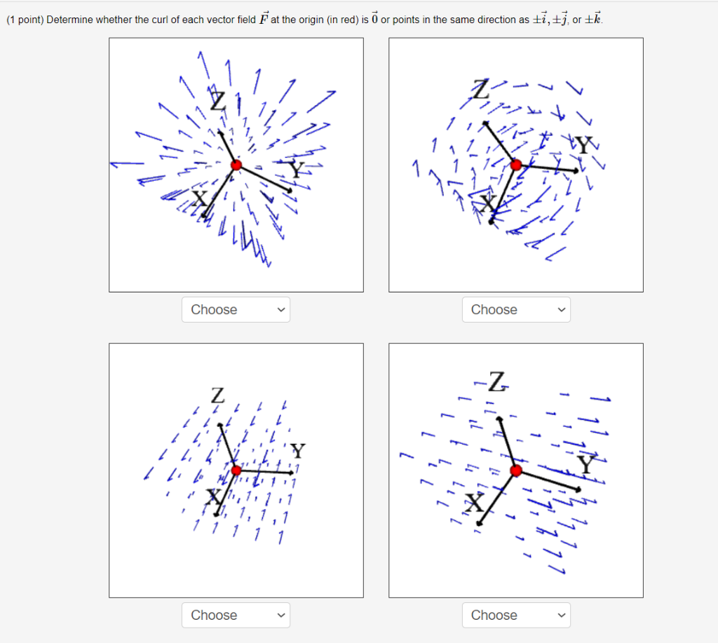 Solved (1 point) Determine whether the curl of each | Chegg.com