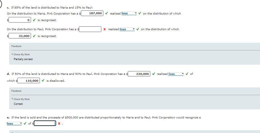 Solved Last year Pink Corporation acquired land and | Chegg.com