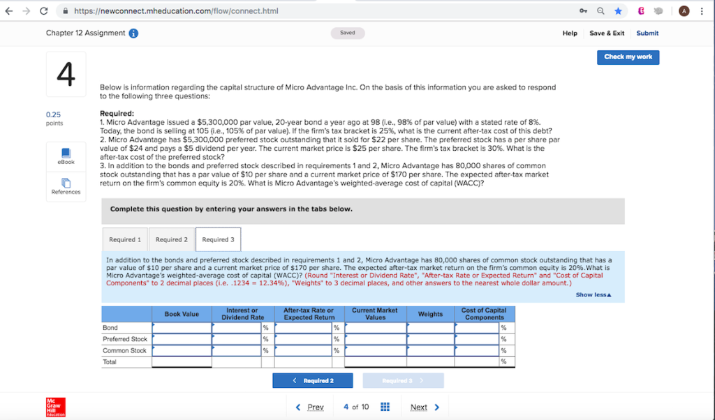 Solved Chapter 12 Assignment Saved Help Save & Exit Submit | Chegg.com