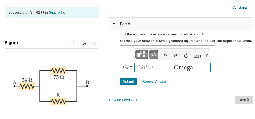 Solved Constants Resistors R1 = 332, R2 = 48 12, and R3 = 91 | Chegg.com