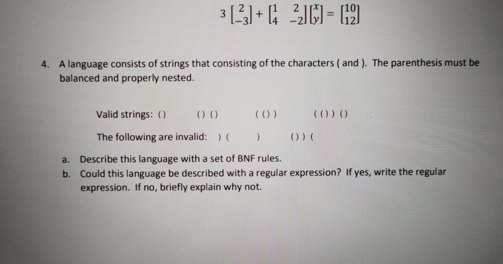 Solved 3031+C: 201-62 4. A language consists of strings that | Chegg.com