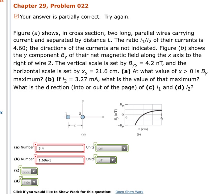 Solved In cross section, two long, parallel wires carrying | Chegg.com