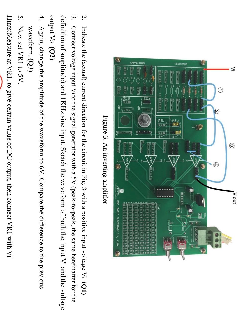 Figure 3. An inverting amplifier 2. Indicate the | Chegg.com