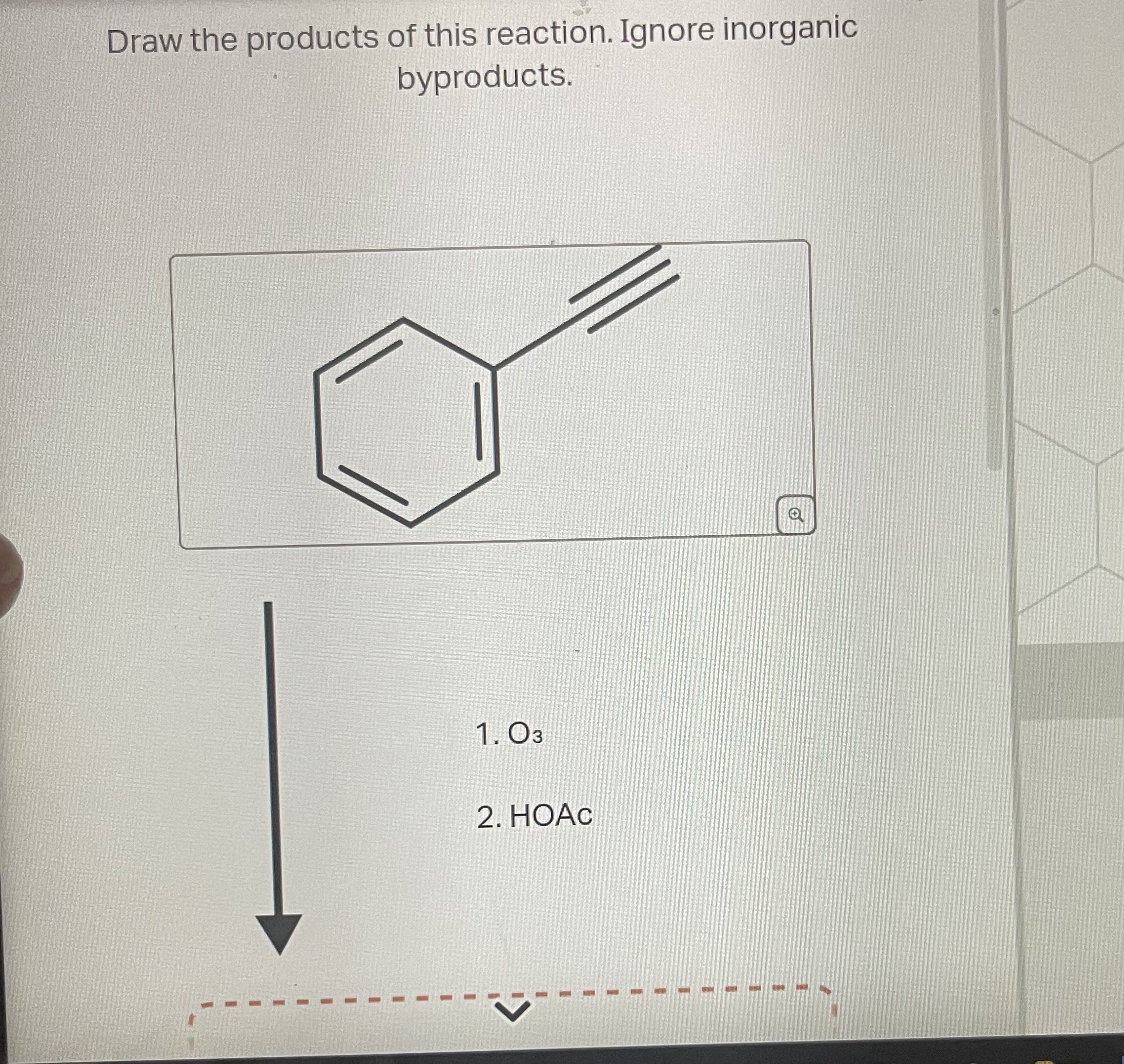 Solved Draw the products of this reaction. Ignore inorganic | Chegg.com