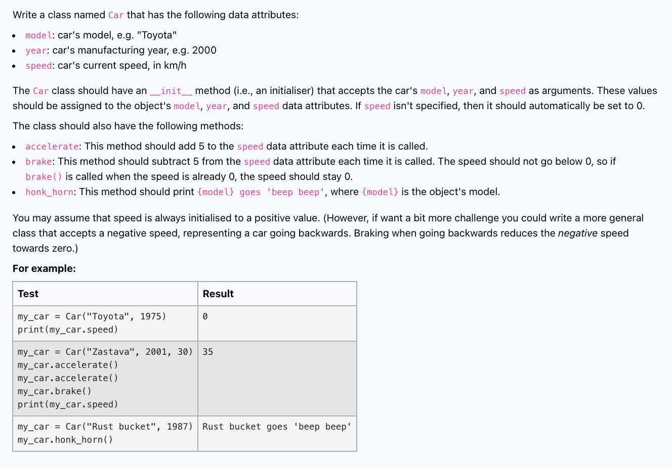 Solved Write A Class Named Car That Has The Following Data 