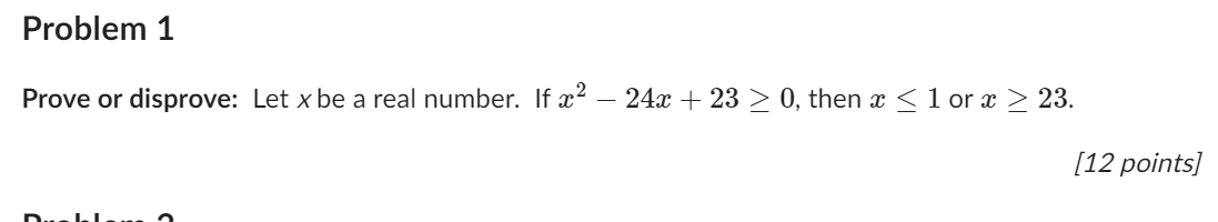 Solved Prove or Disprove: Let x be a real number. If x^2 + | Chegg.com