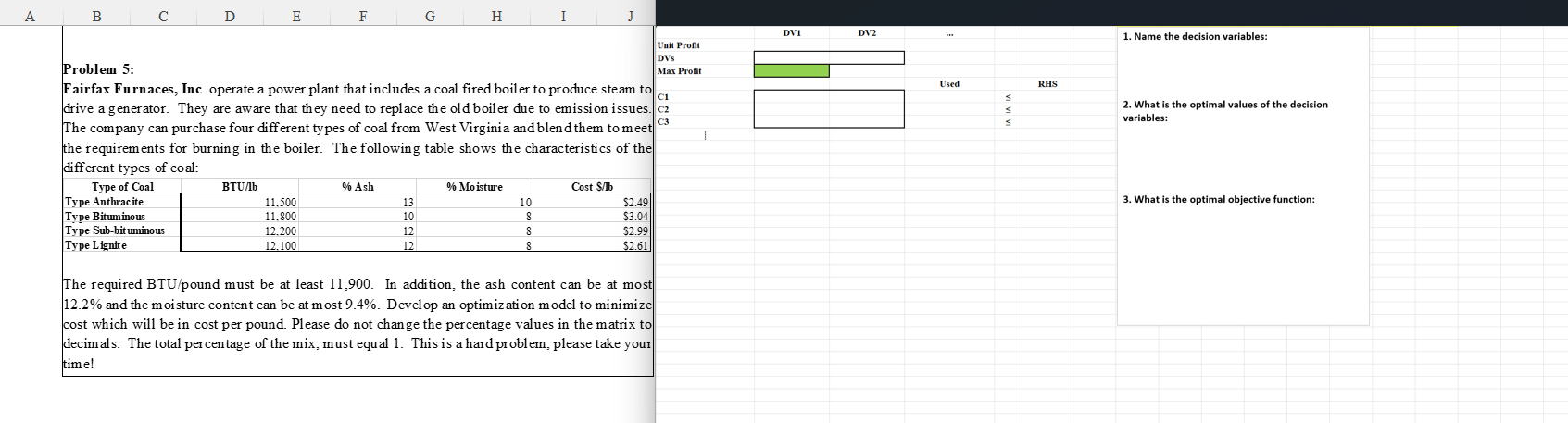 Solved Problem 5: Please use the format providedFairfax | Chegg.com