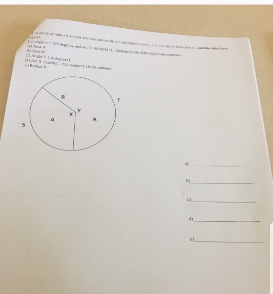 Solved A cirele of radius R is split into two sectors by | Chegg.com