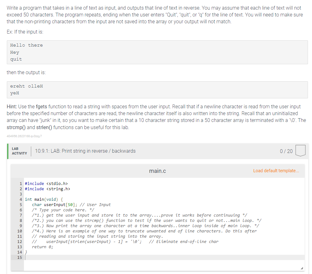 Solved Write A Program That Takes In A Line Of Text As