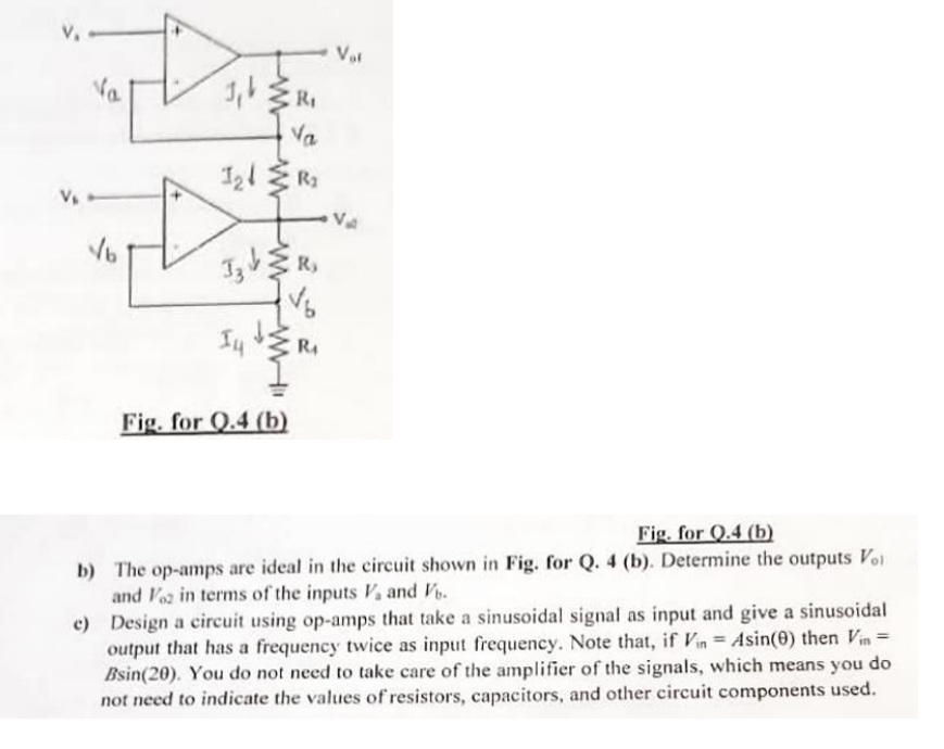 Solved Q4 b op-amps are ideal in the circuit shown in Fig. | Chegg.com
