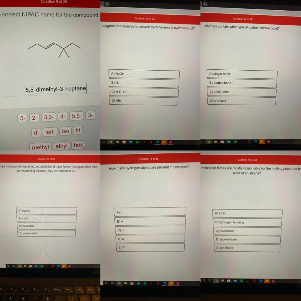 Solved Question 9 of 2B correct IUPAC name for the compound | Chegg.com