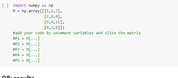 Solved Please, Extract partial matrices from the following | Chegg.com