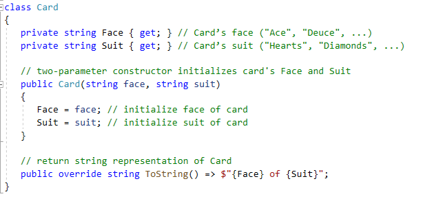 C#- Five Card Poker Hand Modify the | Chegg.com