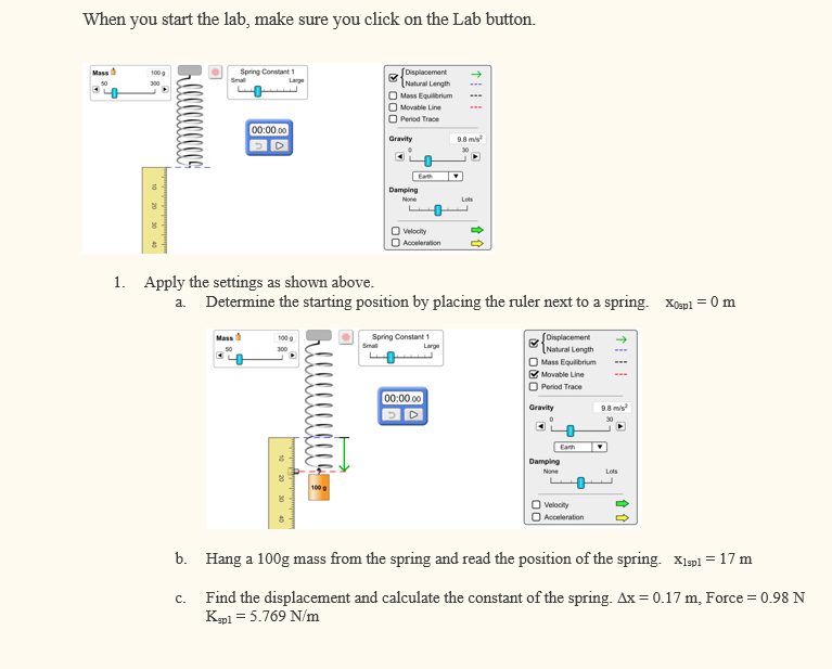 When you start the lab, make sure you click on the | Chegg.com