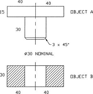 Solved EX10-8 Given the two objects shown in Figure EX10-8, | Chegg.com