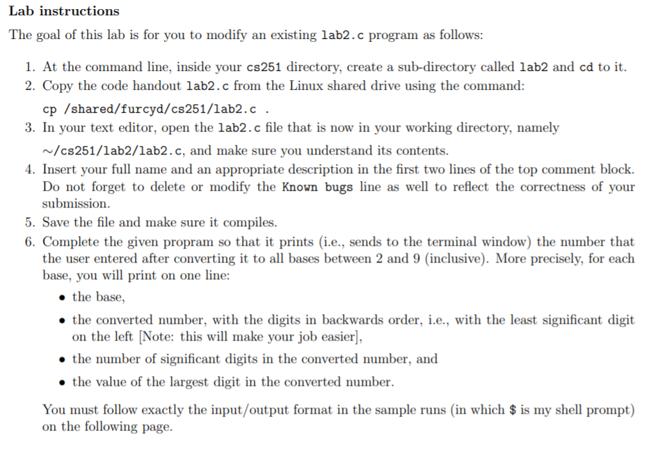 Solved Lab instructions The goal of this lab is for you to | Chegg.com