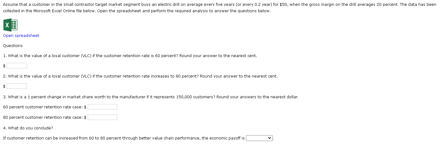 Solved collected in the Microsoft Excel Online file below, | Chegg.com