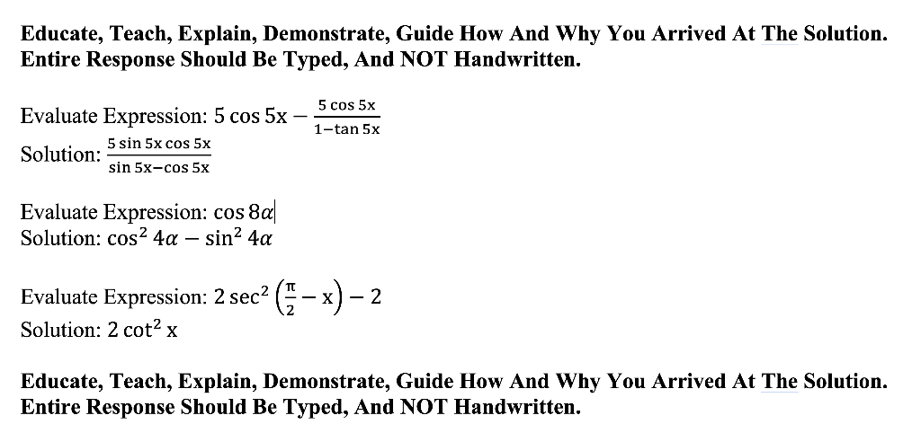 Solved Educate, Teach, Explain, Demonstrate, Guide How And | Chegg.com