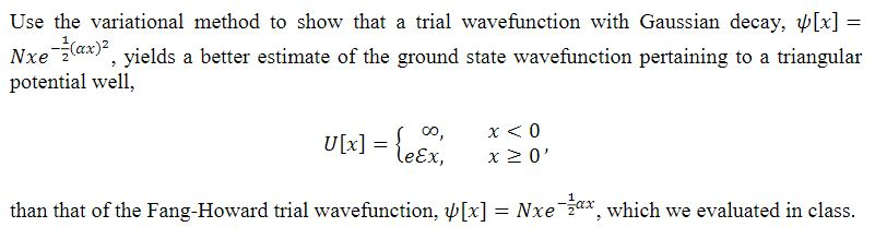 Solved Use the variational method to show that a trial | Chegg.com