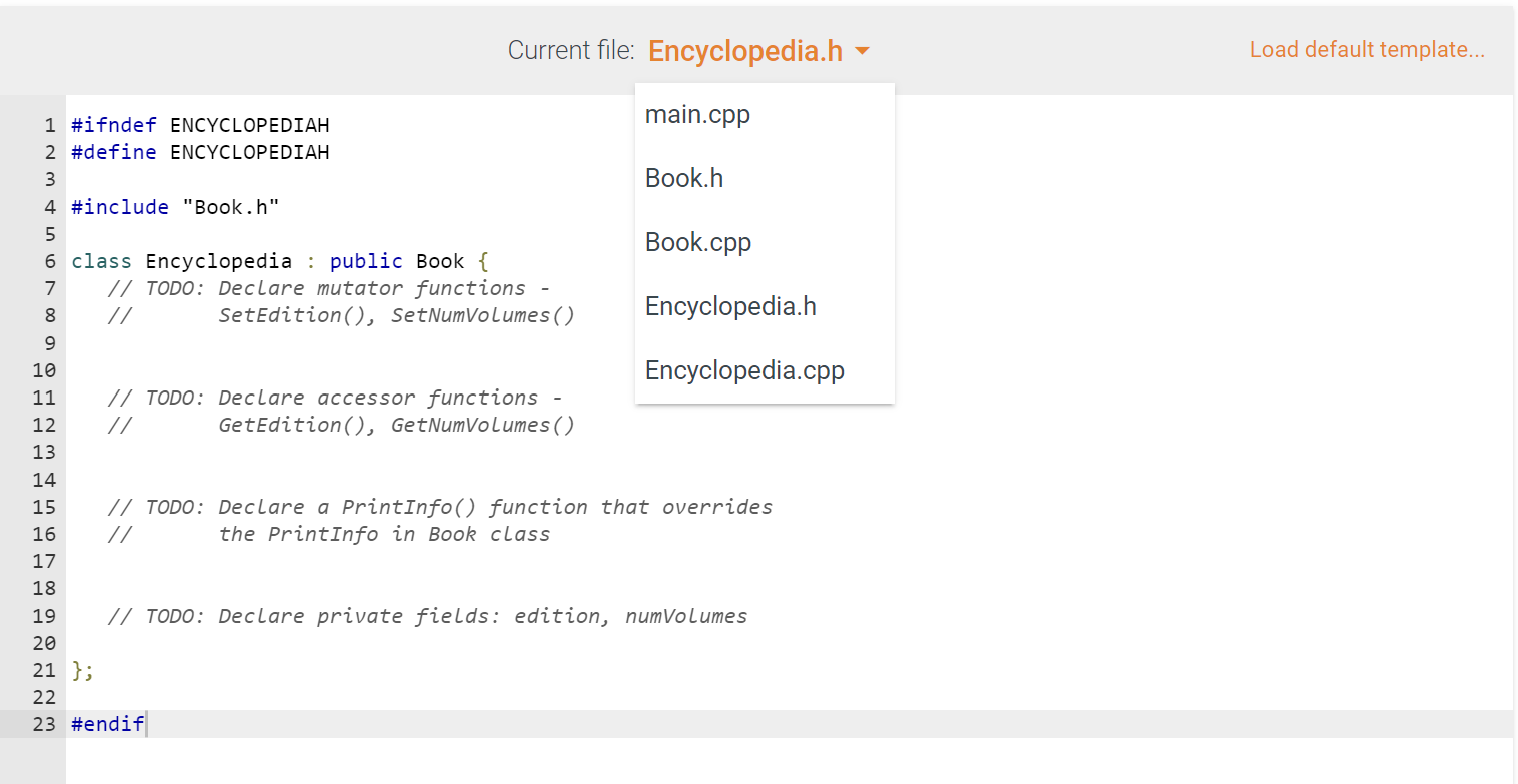 Solved Given main() and a base Book class, define a derived | Chegg.com