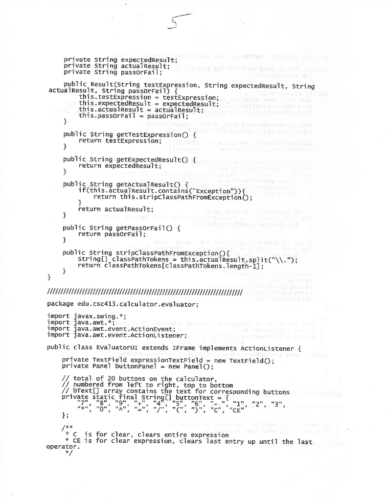 Expression Evaluator and Calculator GUI package | Chegg.com
