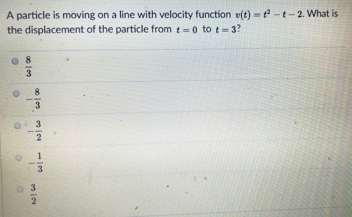 Solved A particle is moving on a line with velocity function | Chegg.com