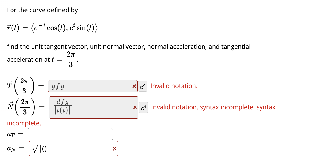 Solved For the curve defined | Chegg.com