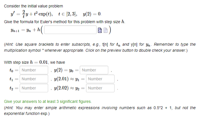 Solved Consider the initial value problem | Chegg.com