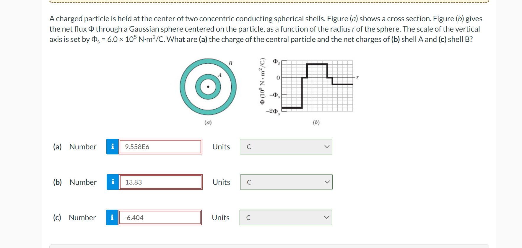 Solved A charged particle is held at the center of two | Chegg.com