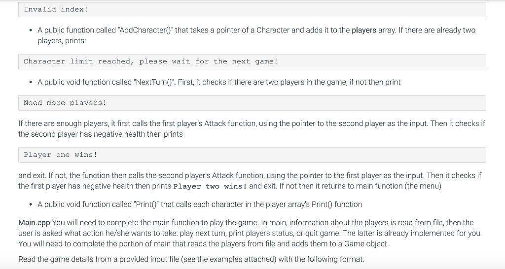 In this exercise, you will implement a basic RPG game | Chegg.com