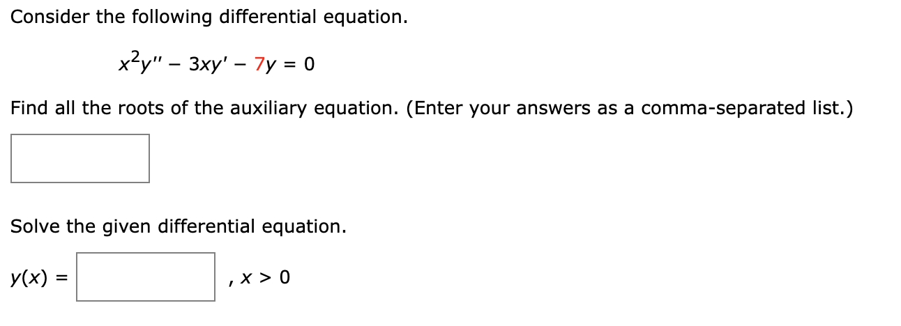 [Solved]: Differential Equations Consider the following diff