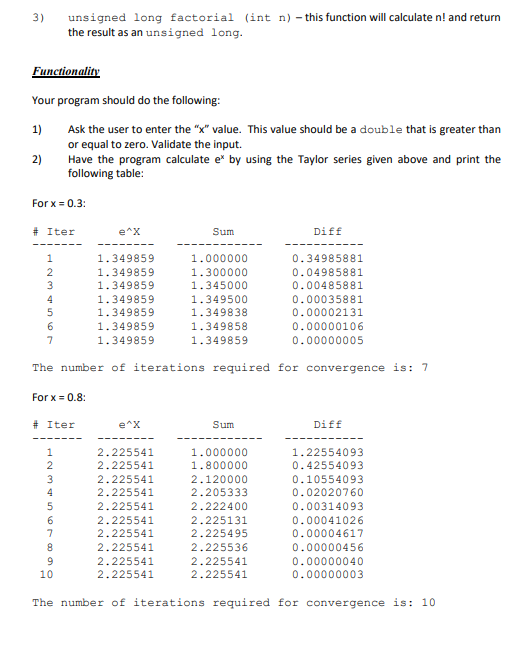 Solved 1 Taylor Series 50 For this program, let's calculate | Chegg.com