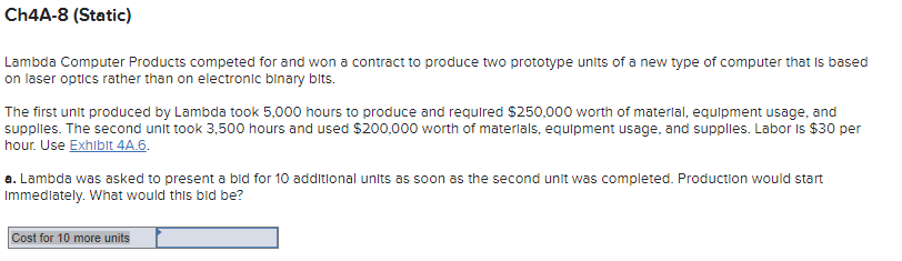 Solved Ch4A-8 (Static) Lambda Computer Products competed for | Chegg.com