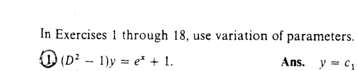 Solved In Exercises 1 through 18, use variation of | Chegg.com