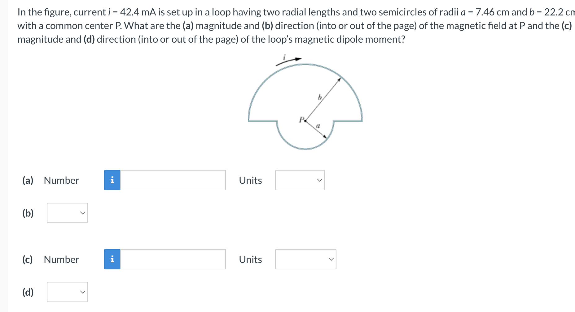 Solved In the figure, current i=42.4mA ﻿is set up in a loop | Chegg.com