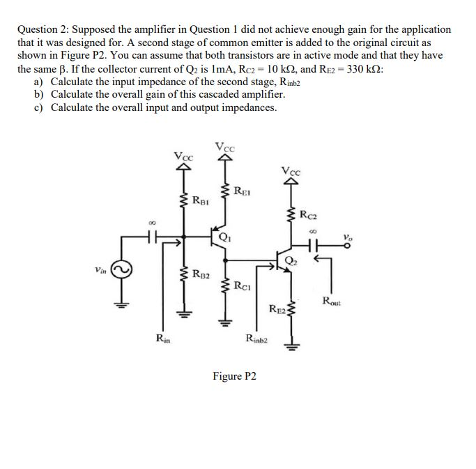 Solved Question 2: Supposed the amplifier in Question 1 did | Chegg.com