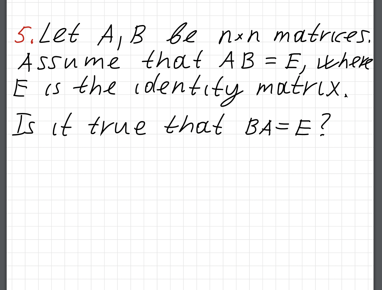 Solved 5. Let \\( A, B \\) be \\( n \\times n \\) matrices. | Chegg.com