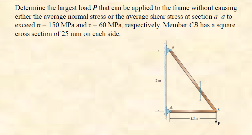 Solved Determine the largest load P that can be applied to | Chegg.com