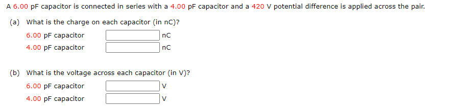 Solved A 6.00pF capacitor is connected in series with a | Chegg.com
