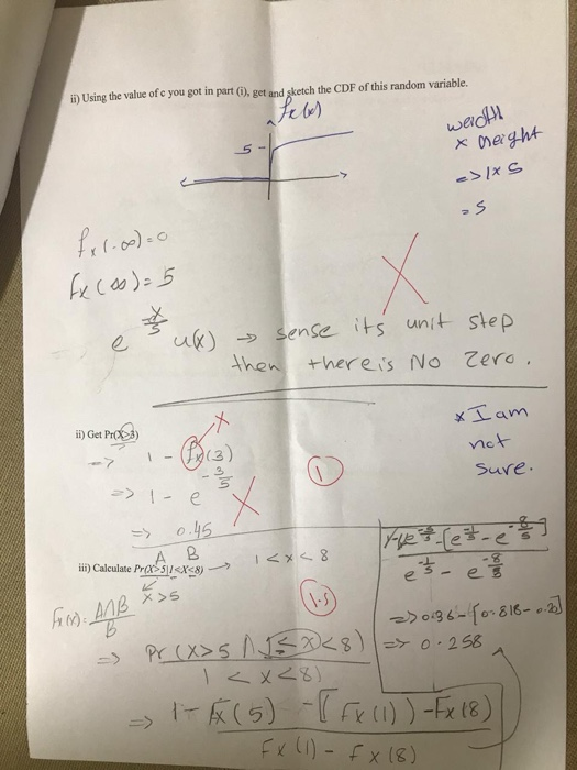 Solved a) A certain random variable has a probability | Chegg.com
