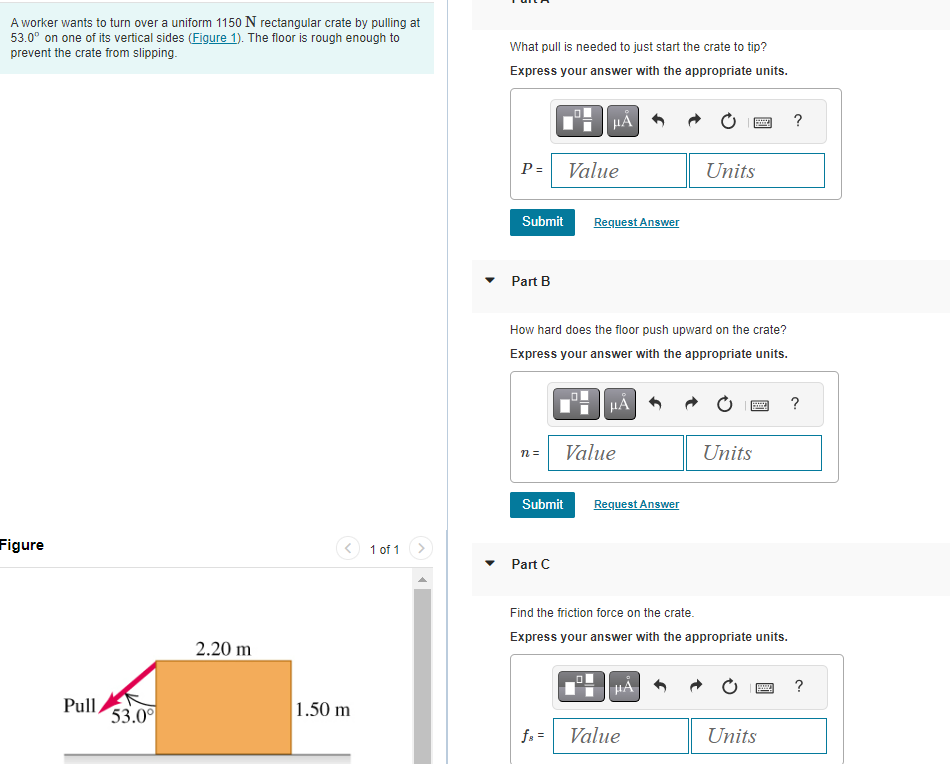 Solved A worker wants to turn over a uniform 1150 N | Chegg.com