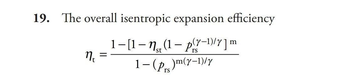 Solved 19. The overall isentropic expansion efficiency m st | Chegg.com