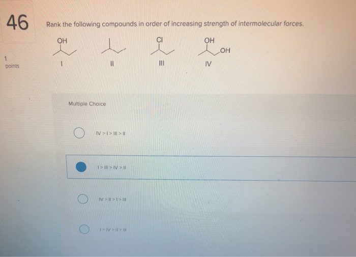 Solved Rank the following compounds in order of increasing | Chegg.com
