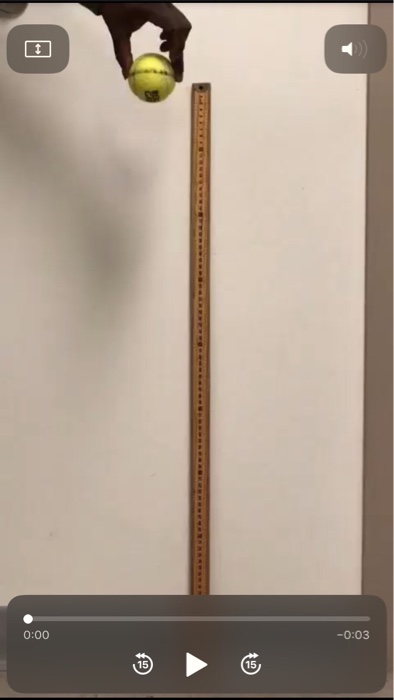 Solved Using this picture of a tennis ball being dropped | Chegg.com