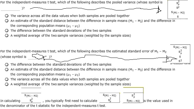Solved For the independent-measures t test, which of the | Chegg.com